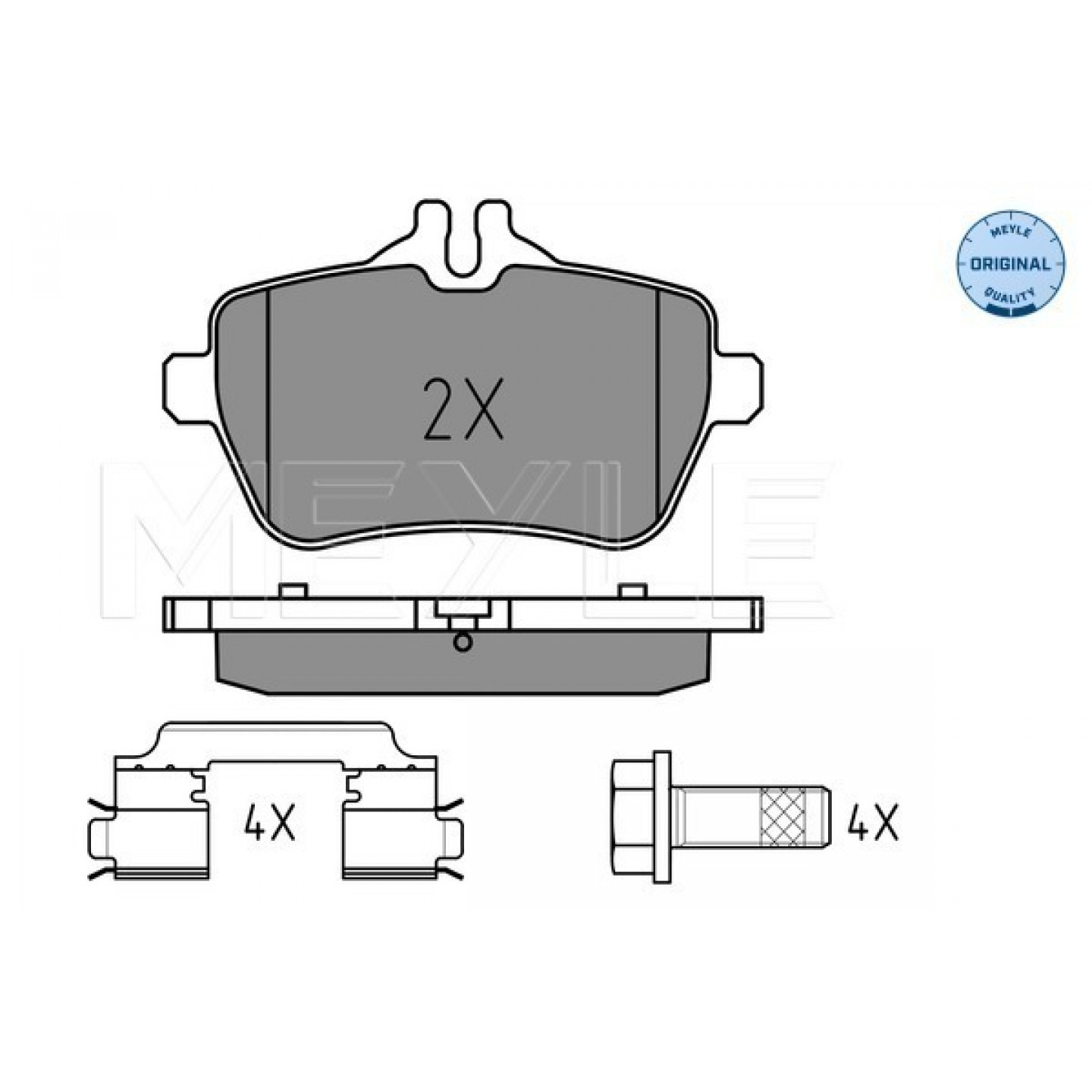 Brake Pad Set, disc brake MEYLE 025 250 7119 - Trodo.com