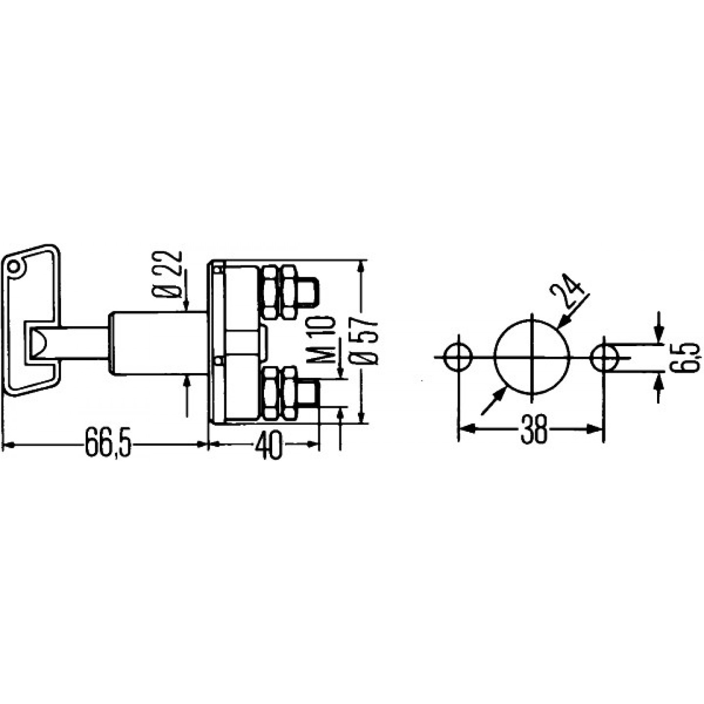Main Switch, battery HELLA 6EK 002 843-011 - Trodo.com