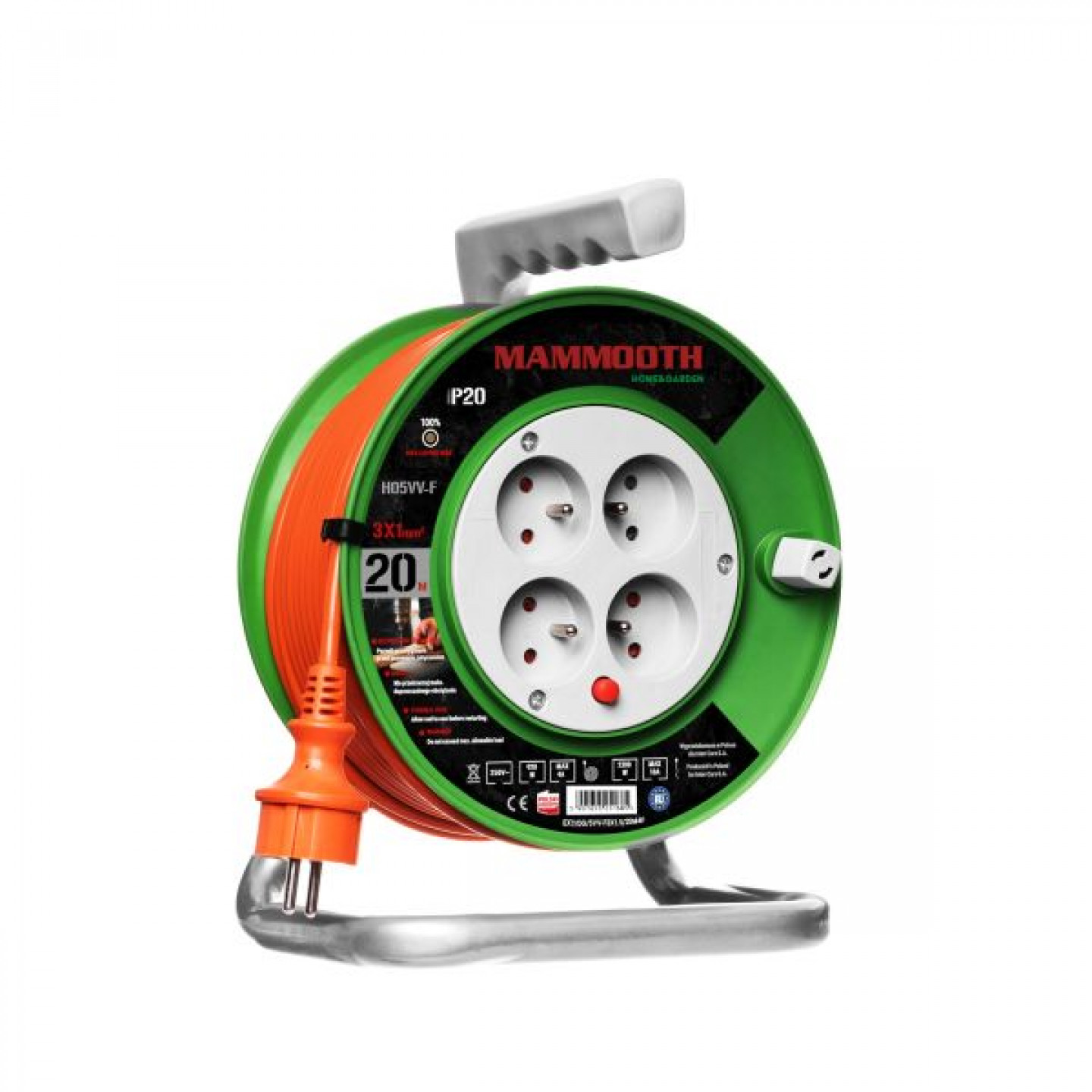 Extension cord MAMMOOTH 230V 10A 20m E - Trodo.com