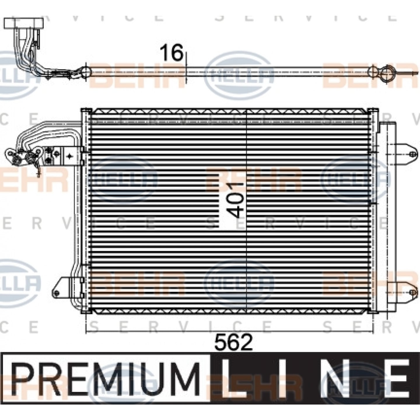 Condenser, air conditioning HELLA 8FC 351 301-041 - Trodo.com