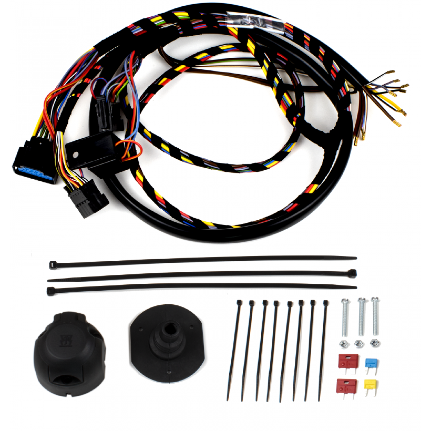 Kit faisceau prise fiche de remorque-attelage/cache boule rotule laiton ...