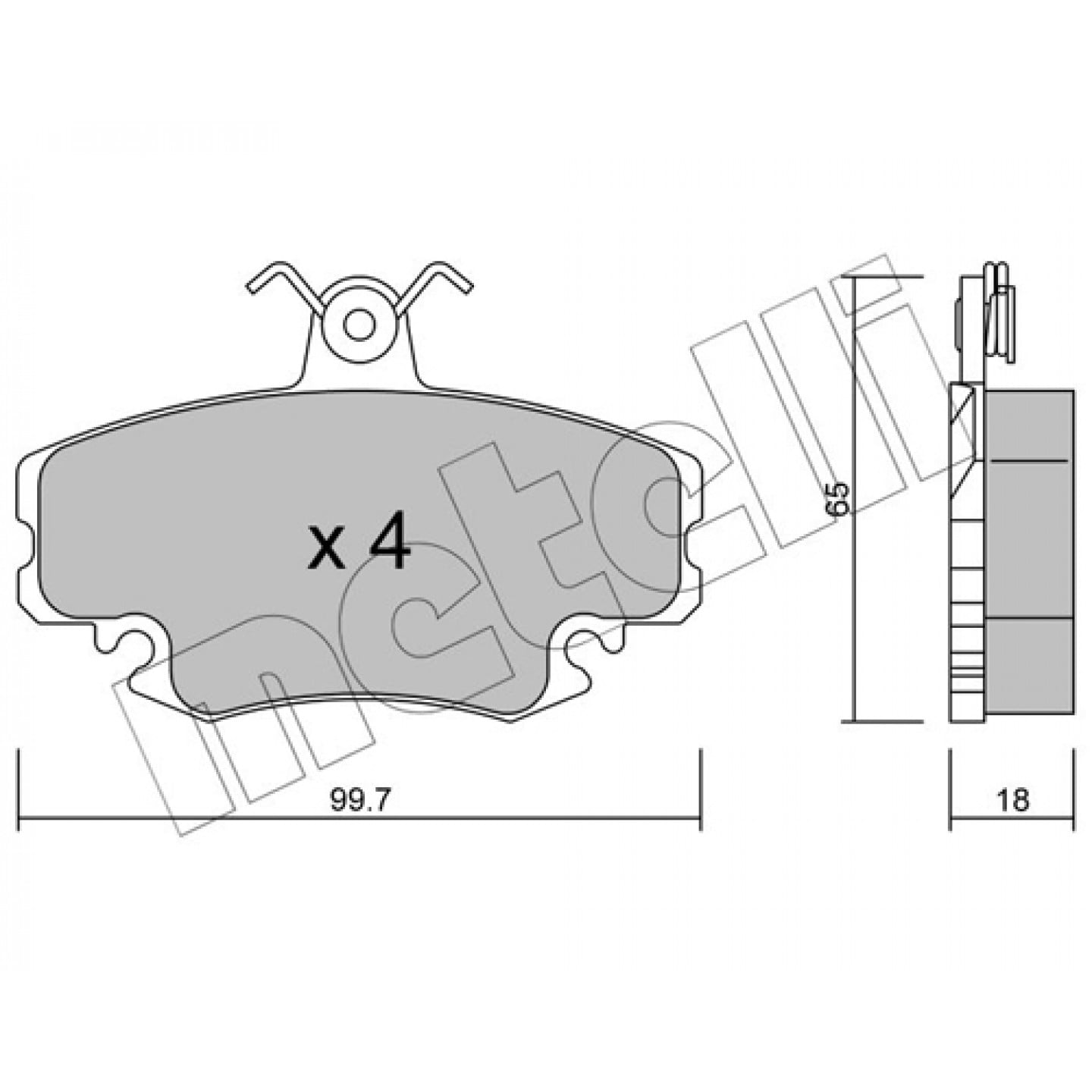 Brake Pad Set, disc brake METELLI 22-0120-0 - Trodo.com