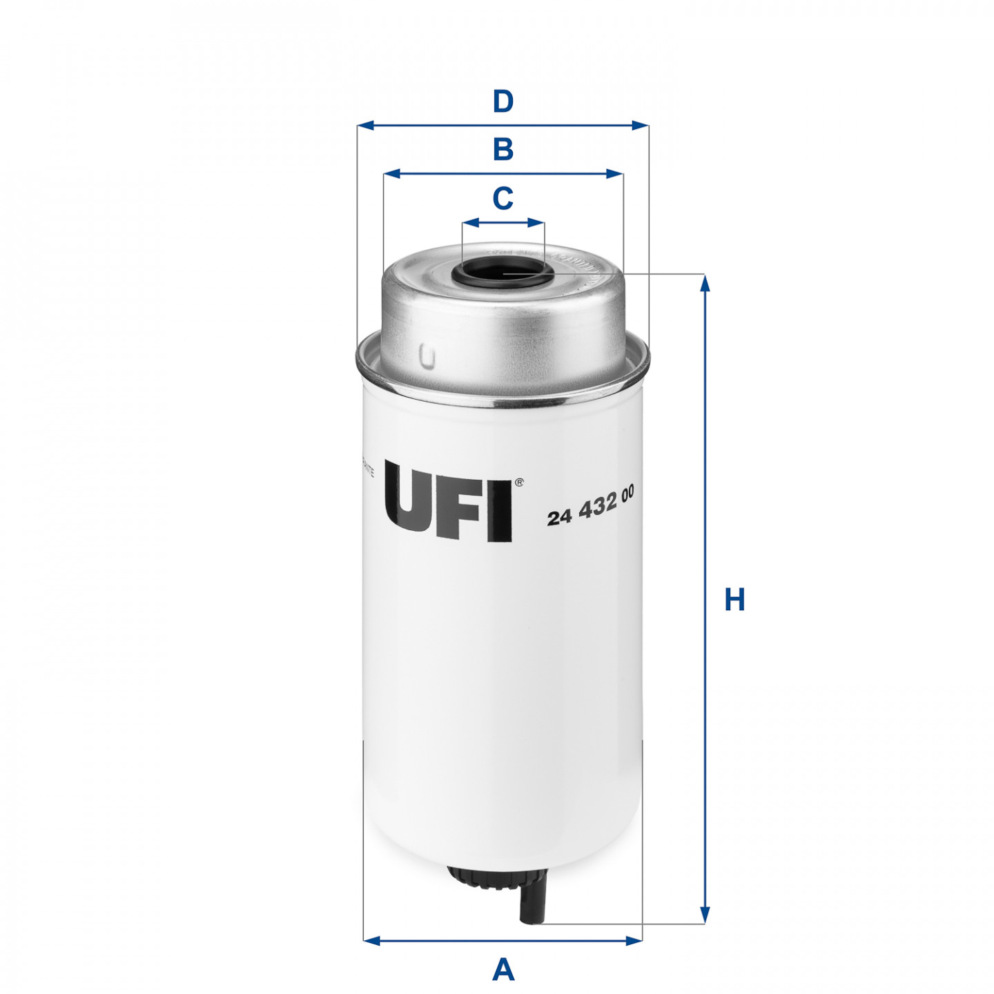 Fuel filter UFI 24.432.00 - Trodo.com