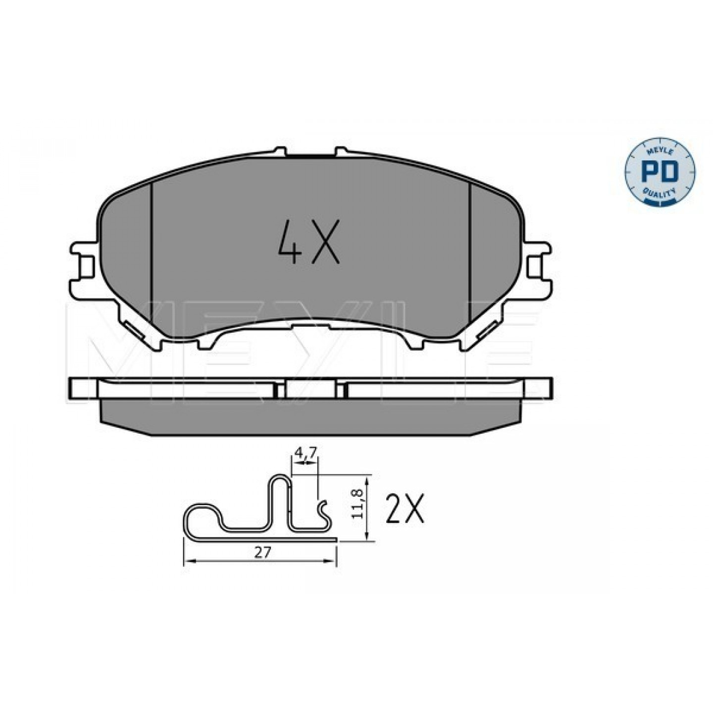 Brake Pad Set, disc brake MEYLE 025 220 6518/PD - Trodo.com