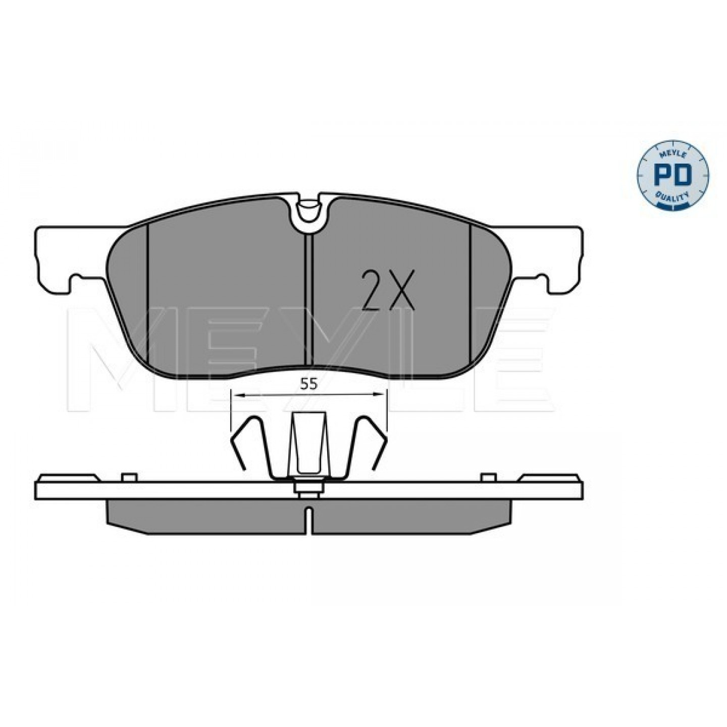 Brake Pad Set, disc brake MEYLE 025 221 4519/PD - Trodo.com