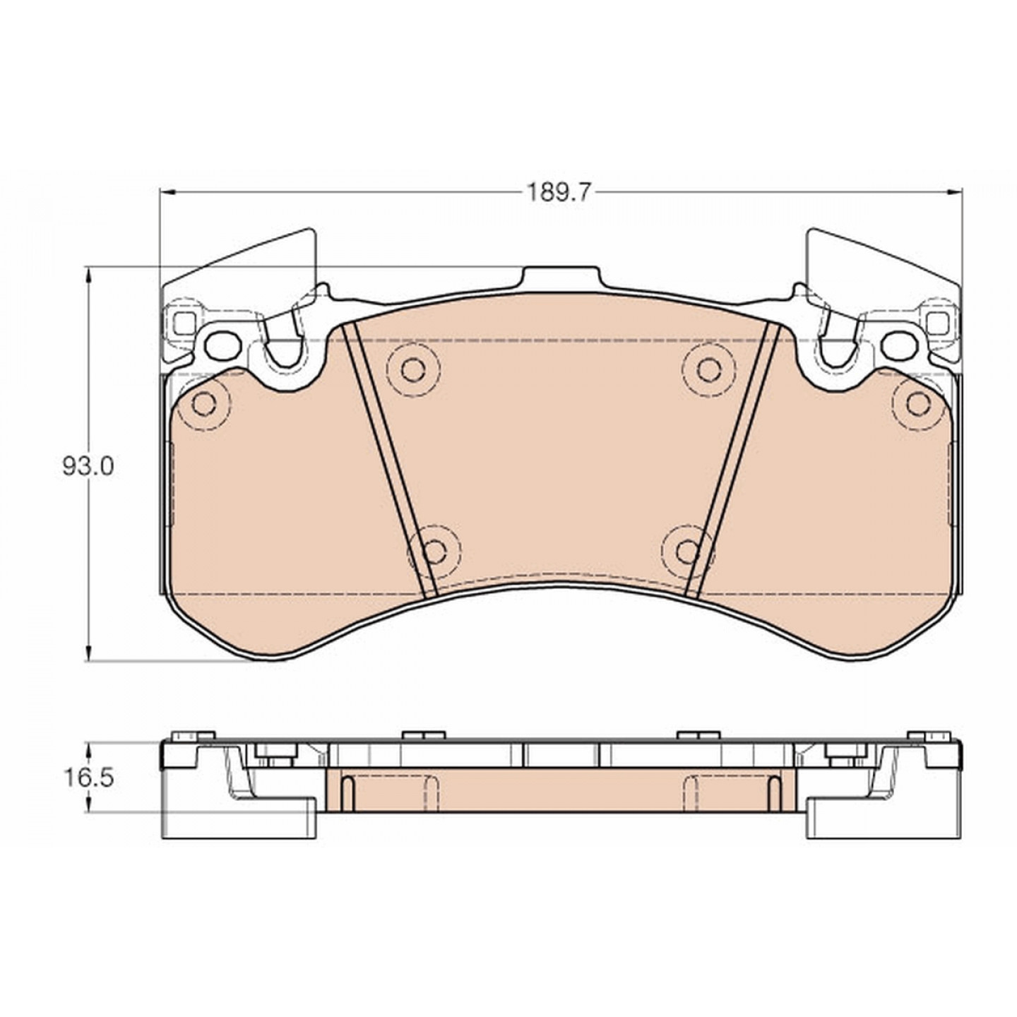 Brake Pad Set, disc brake TRW GDB1976 - Trodo.com