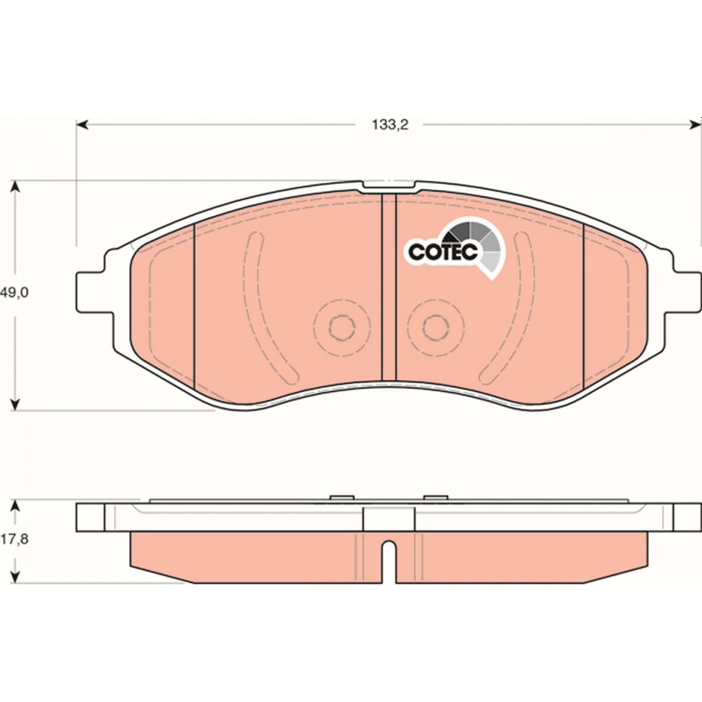 Brake Pad Set, disc brake TRW GDB3330 - Trodo.com