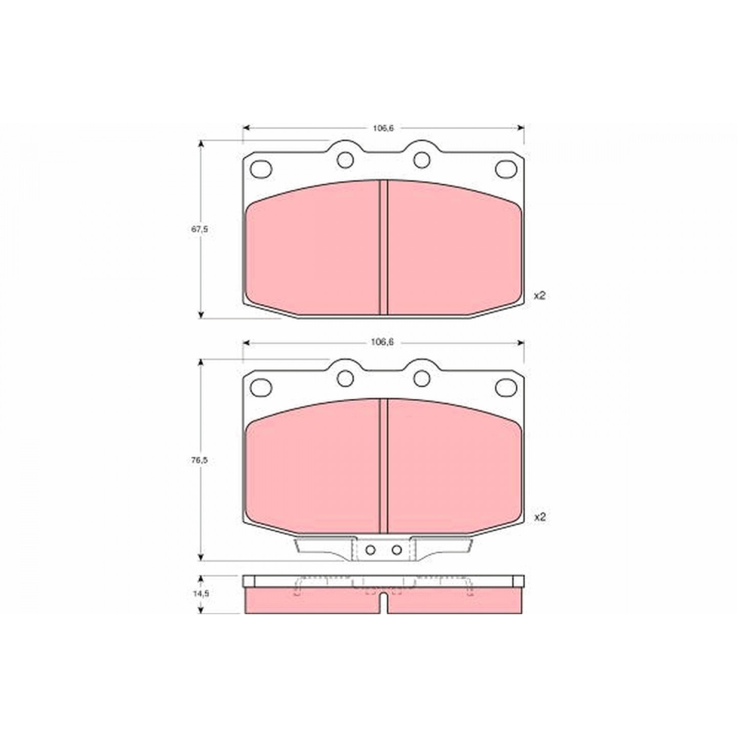 Brake Pad Set, disc brake TRW GDB377 - Trodo.com