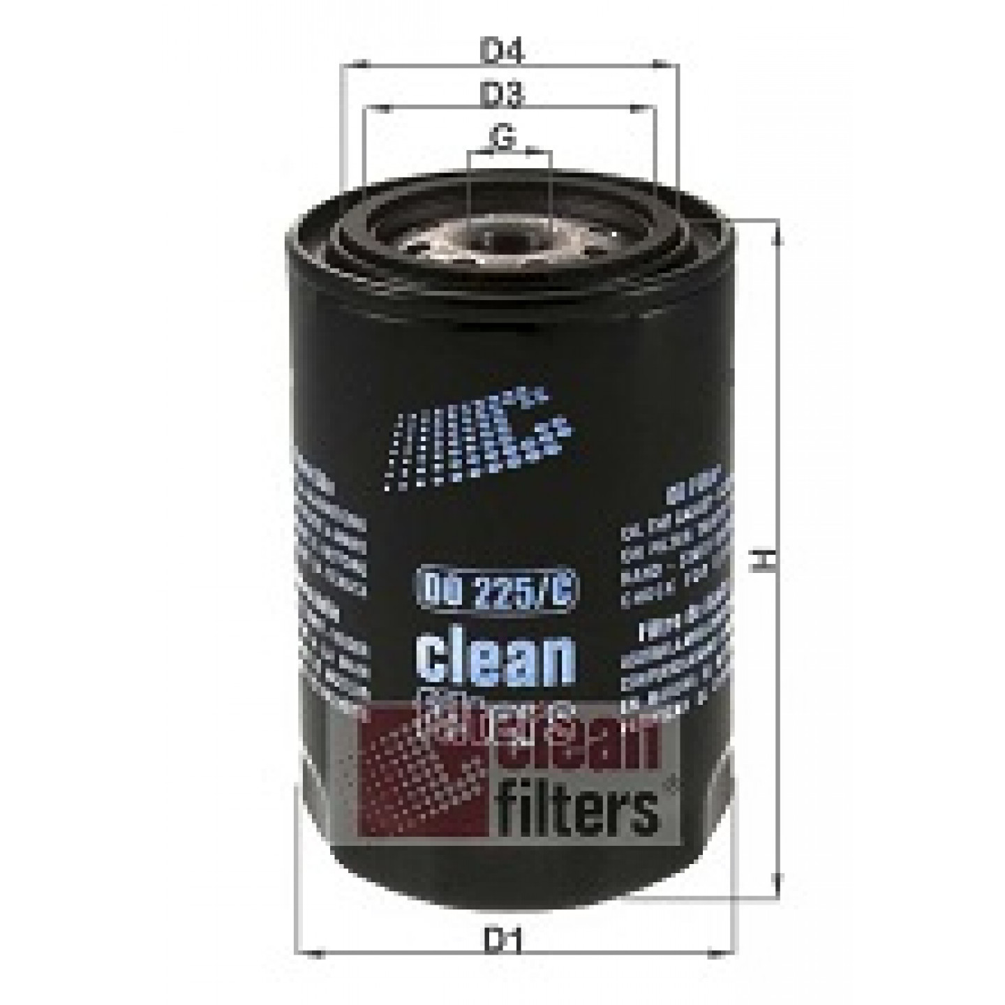 Oil Filter CLEAN FILTERS DO 225/C - Trodo.com