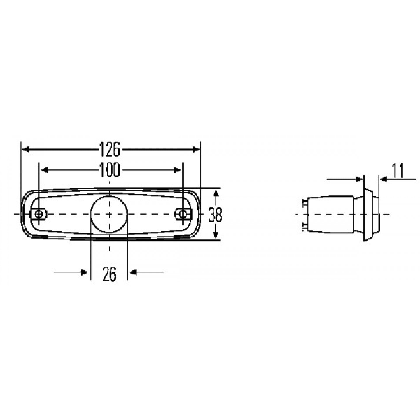 Side Marker Light HELLA 2PS 962 964-031 - Trodo.com