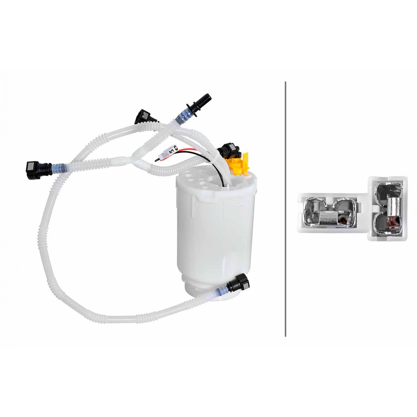 Swirl Pot, fuel pump HELLA 8TF 358 312-521 - Trodo.com