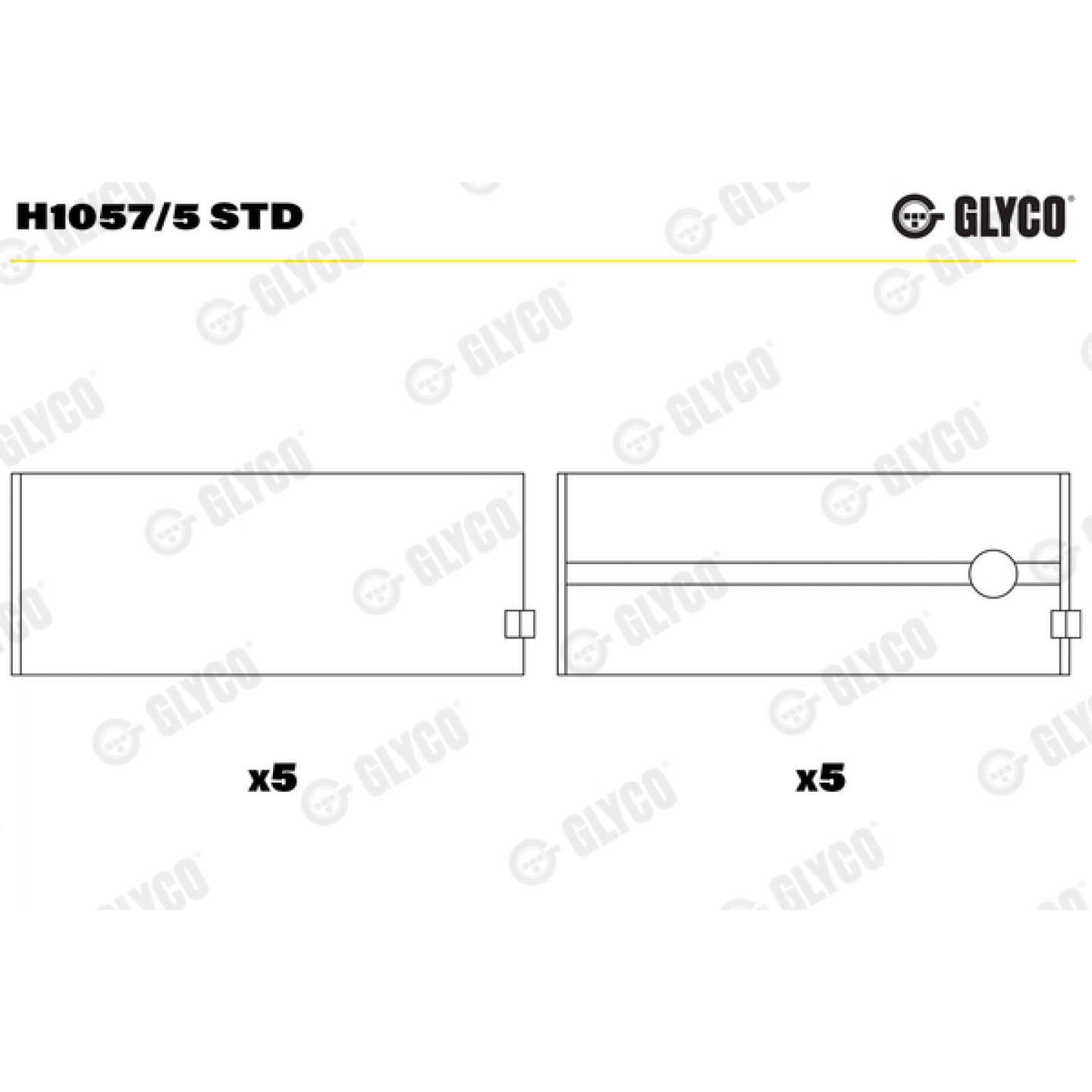 Crankshaft Bearings GLYCO H1057/5 STD - Trodo.com