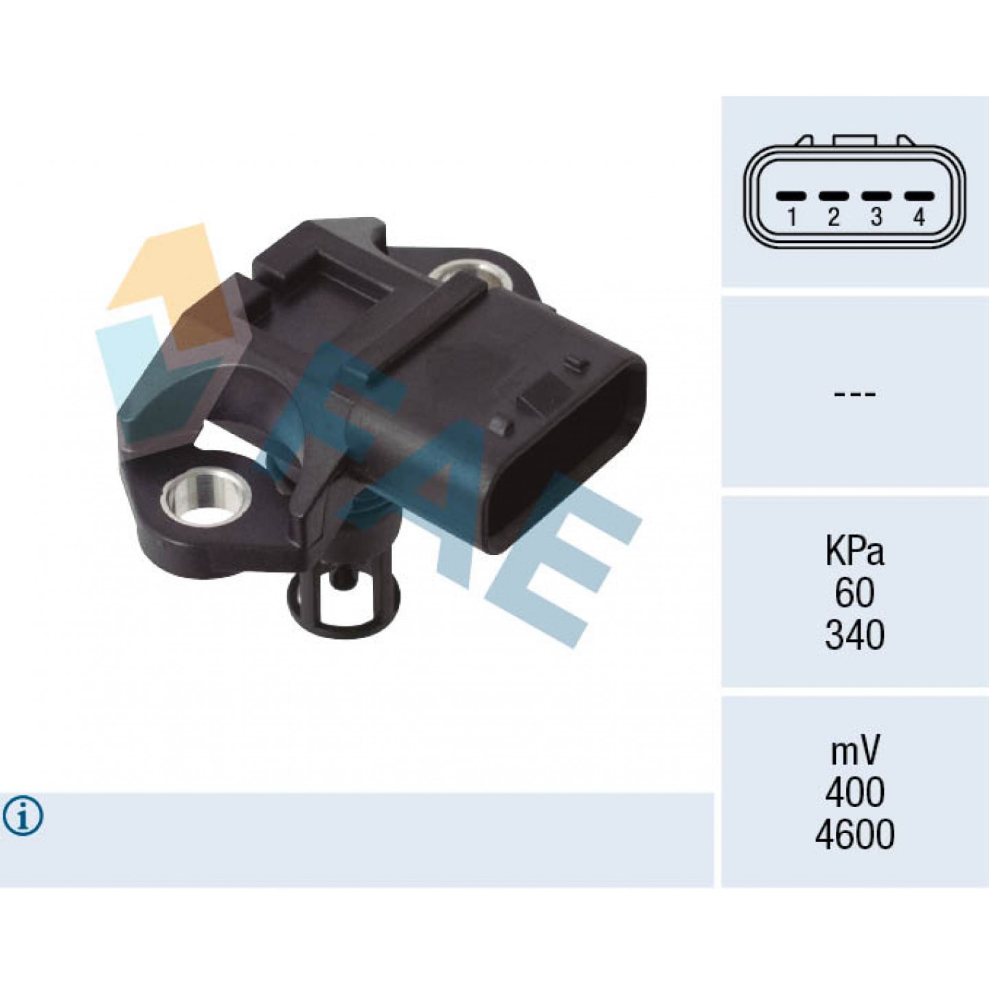 Sensor, intake manifold pressure FAE 15206 - Trodo.com