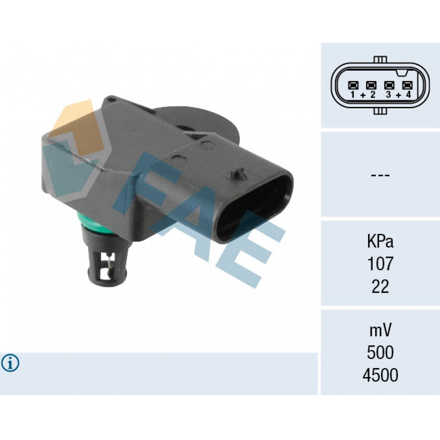 Sensor, intake manifold pressure FAE 15271 - Trodo.com