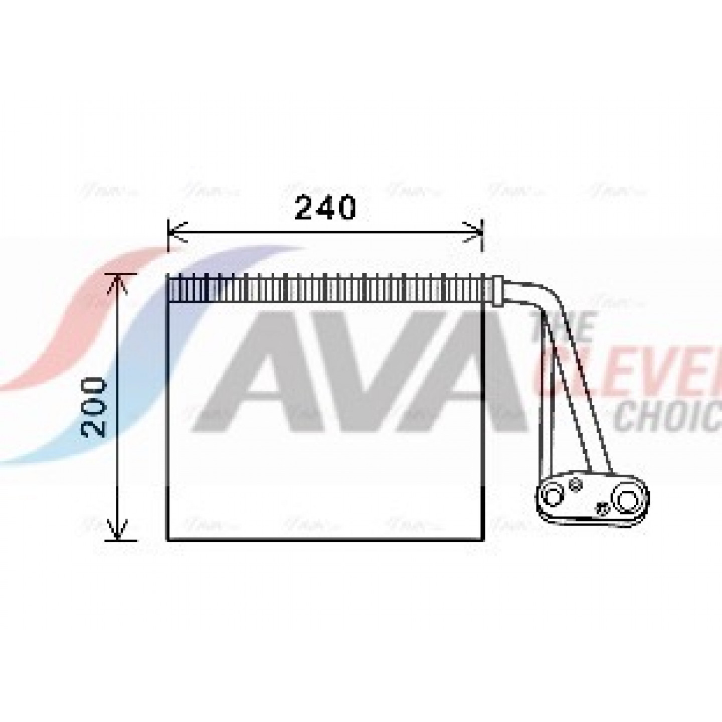 Evaporator, air conditioning AVA Clever Choice RTV566 - Trodo.com
