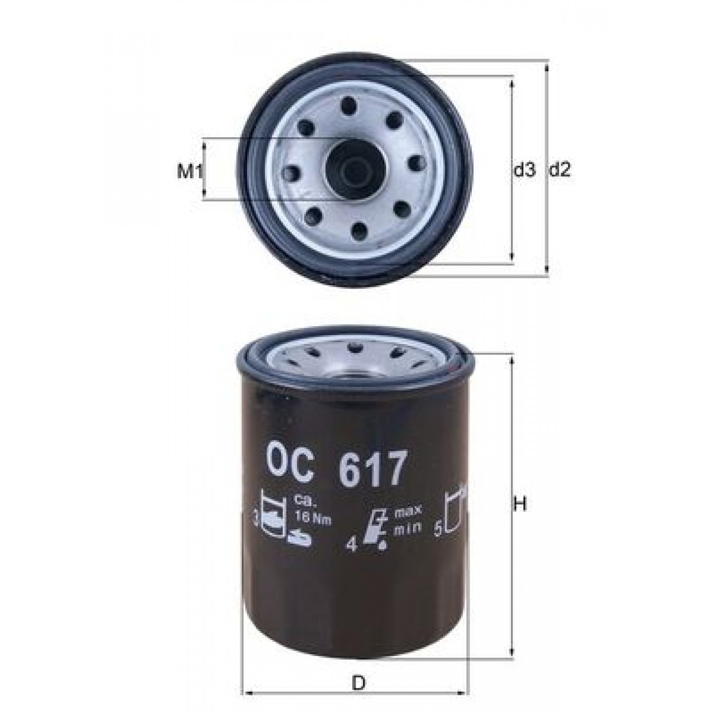 Oil Filter MAHLE ORIGINAL OC 617 - Trodo.com