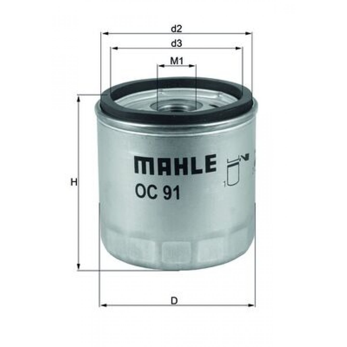 Oil Filter MAHLE ORIGINAL OC 91D - Trodo.com