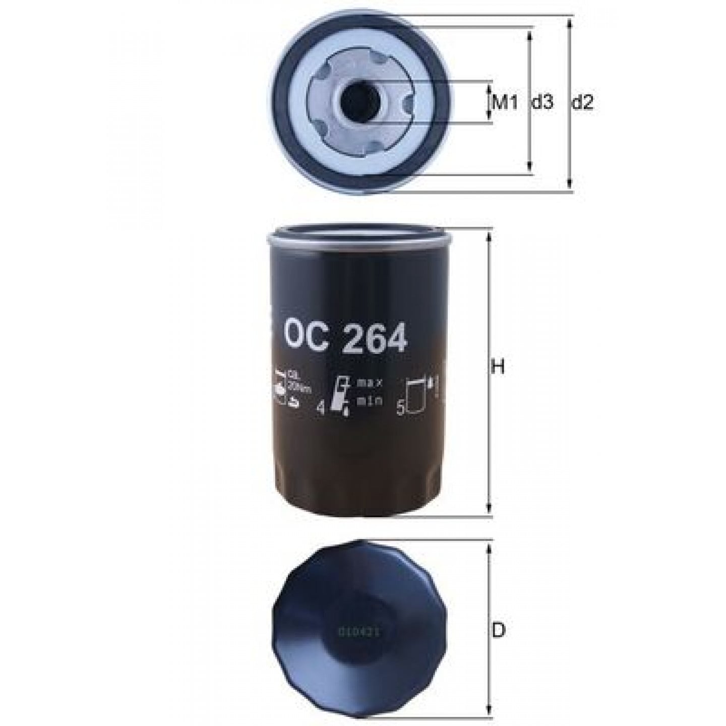 Oil Filter MAHLE ORIGINAL OC 264 - Trodo.com