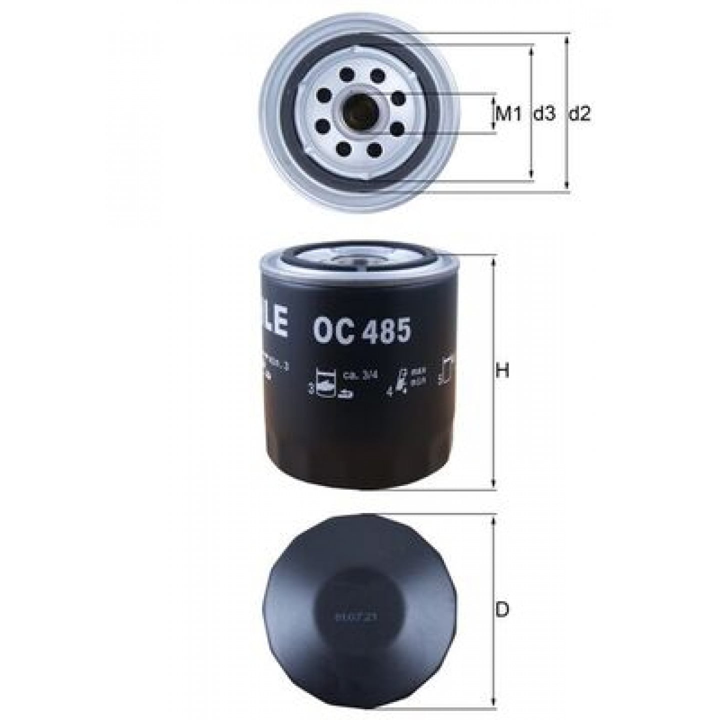 Oil Filter MAHLE ORIGINAL OC 485 - Trodo.com