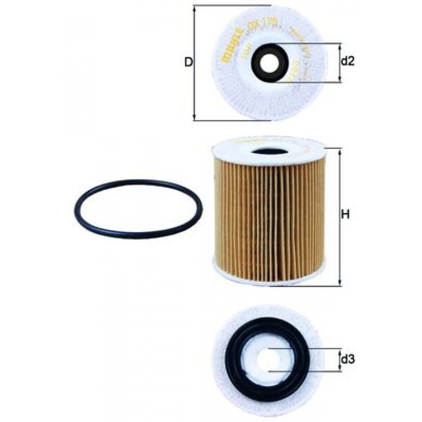 Oil Filter MAHLE ORIGINAL OX 175D - Trodo.com