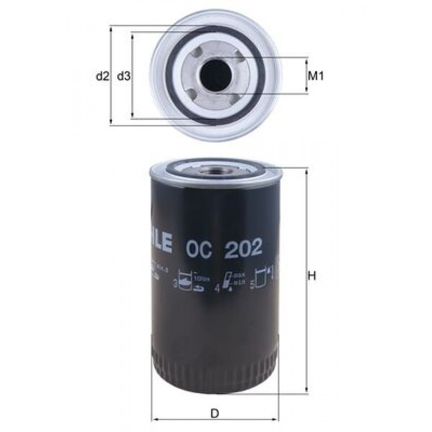 Oil Filter MAHLE ORIGINAL OC 202 - Trodo.com