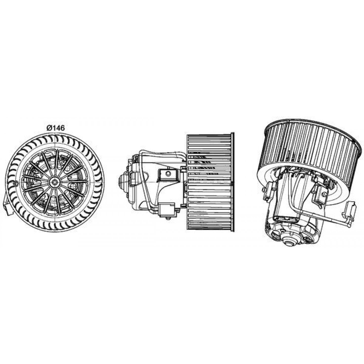 Interior Blower MAHLE ORIGINAL AB 150 000P - Trodo.com