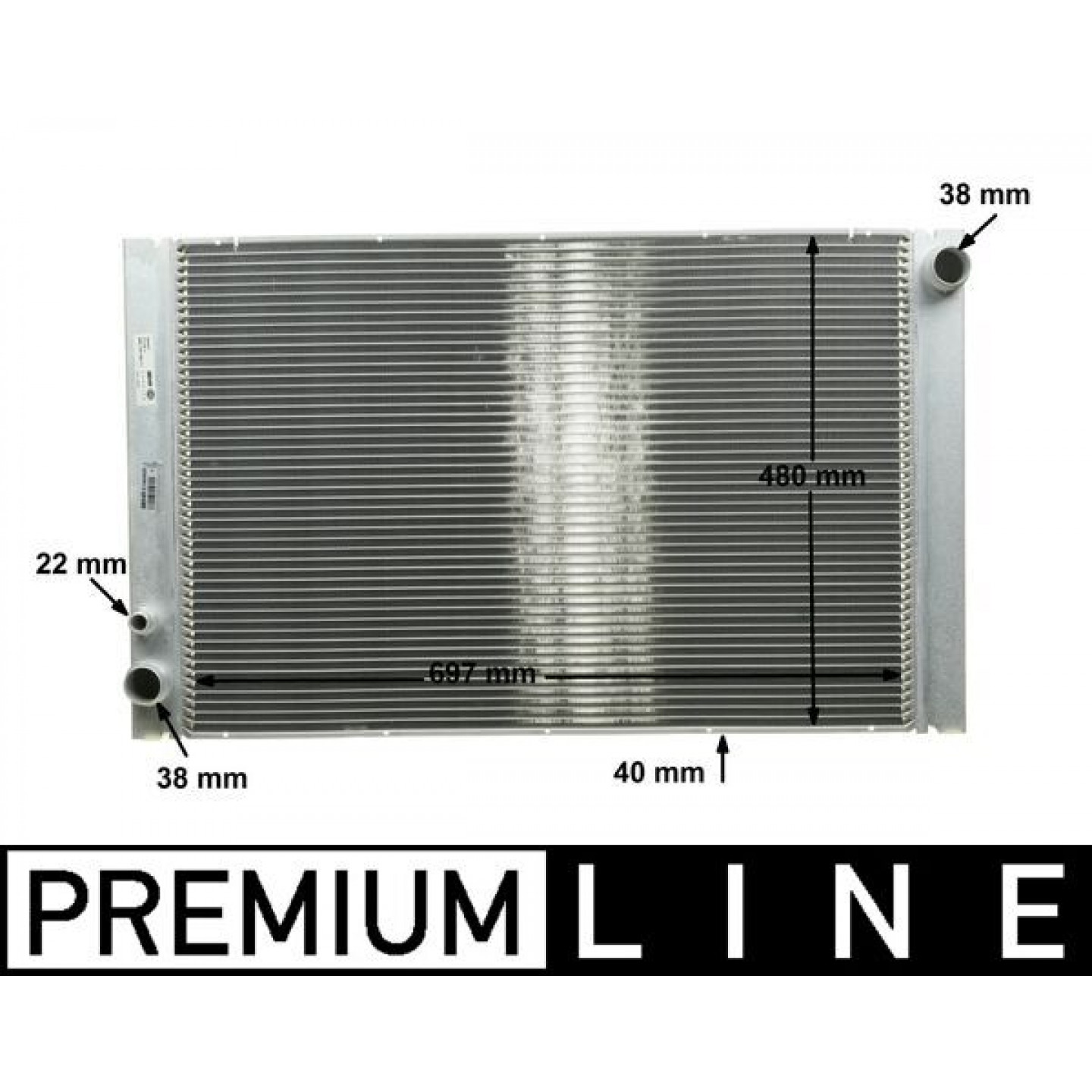 Radiator, engine cooling MAHLE ORIGINAL CR 1204 000P - Trodo.com