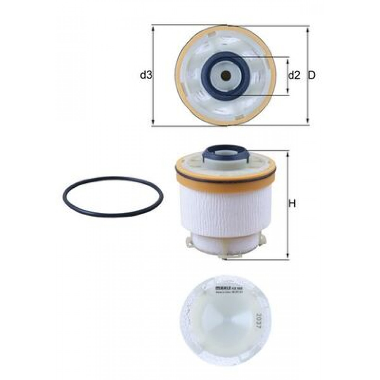 Fuel filter MAHLE ORIGINAL KX 586D - Trodo.com