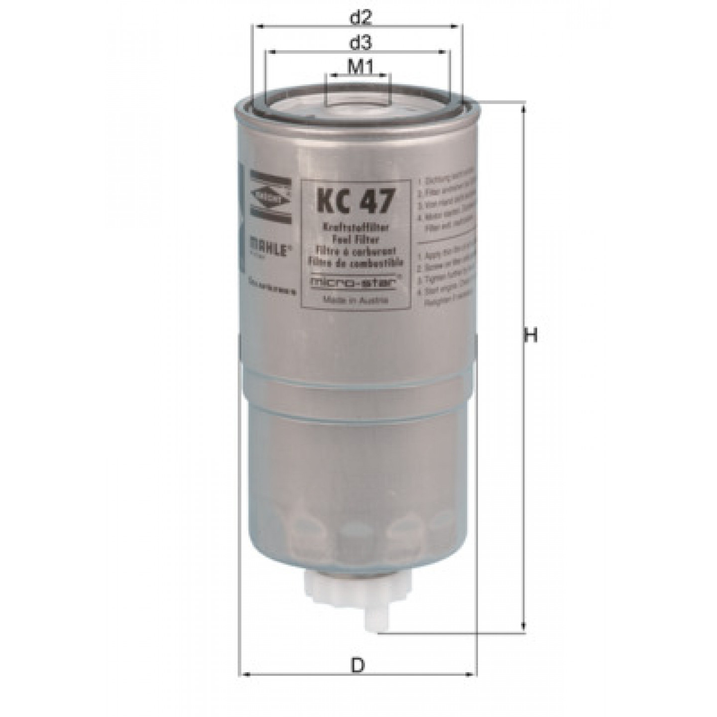 Fuel filter KNECHT KC 47 - Trodo.com