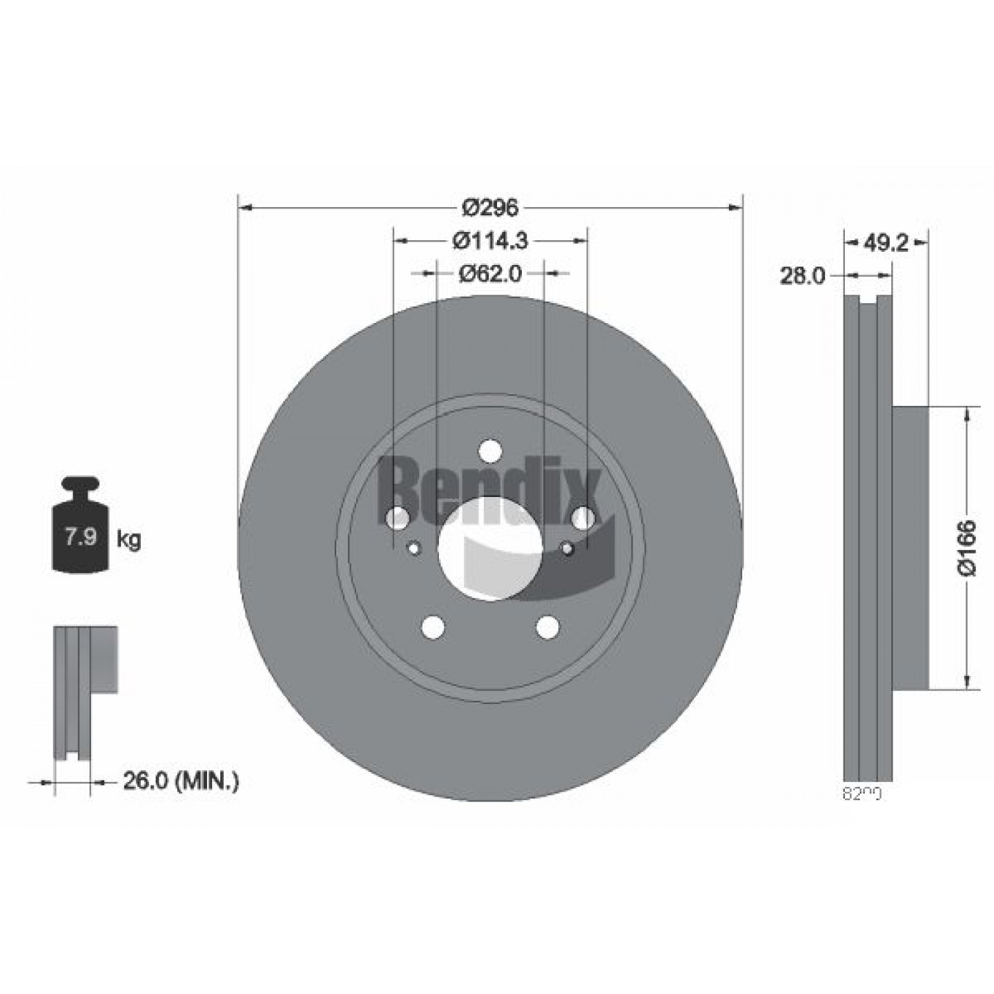 Brake Disc BENDIX Braking BDS1914 - Trodo.com