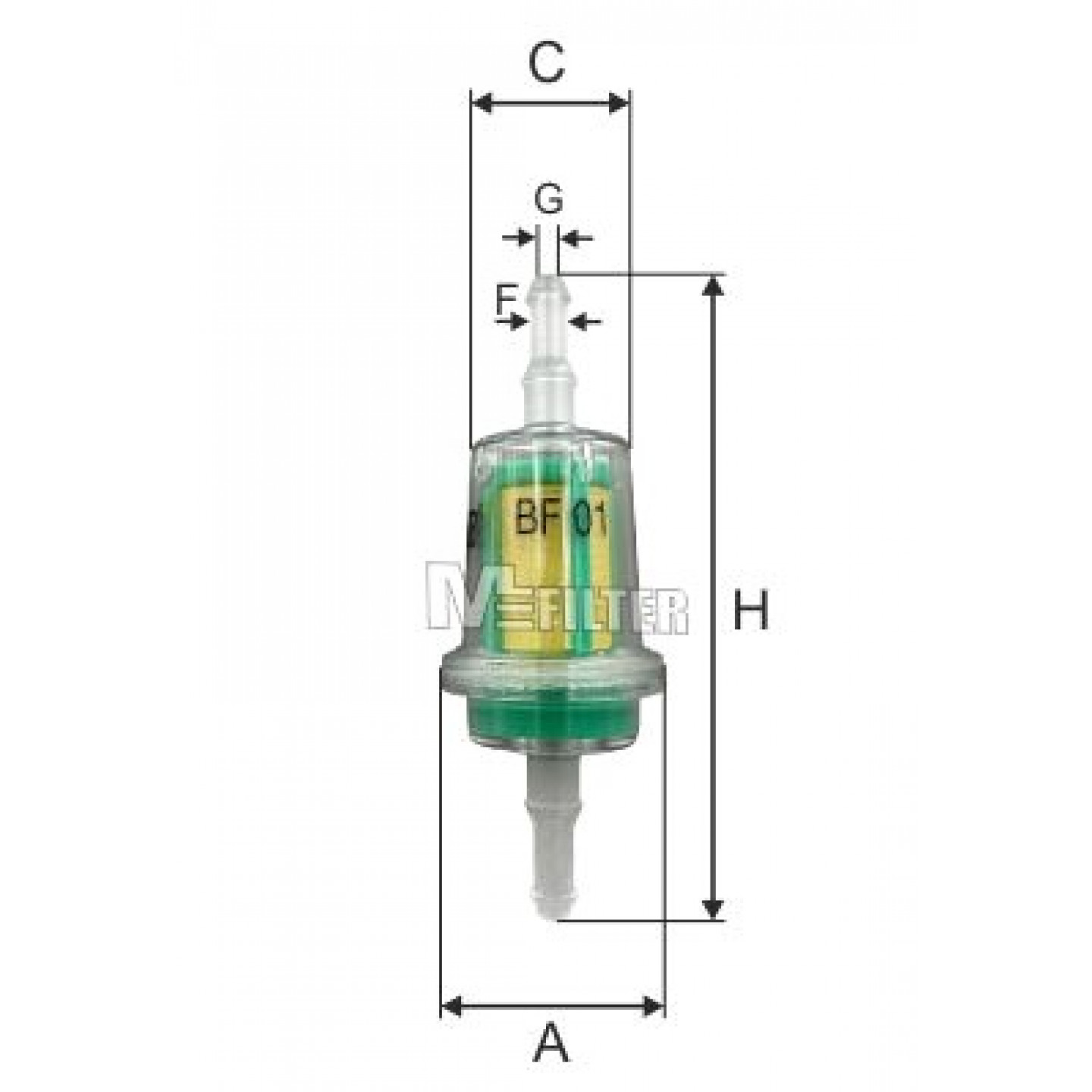 Fuel filter MFILTER BF 01 - Trodo.com