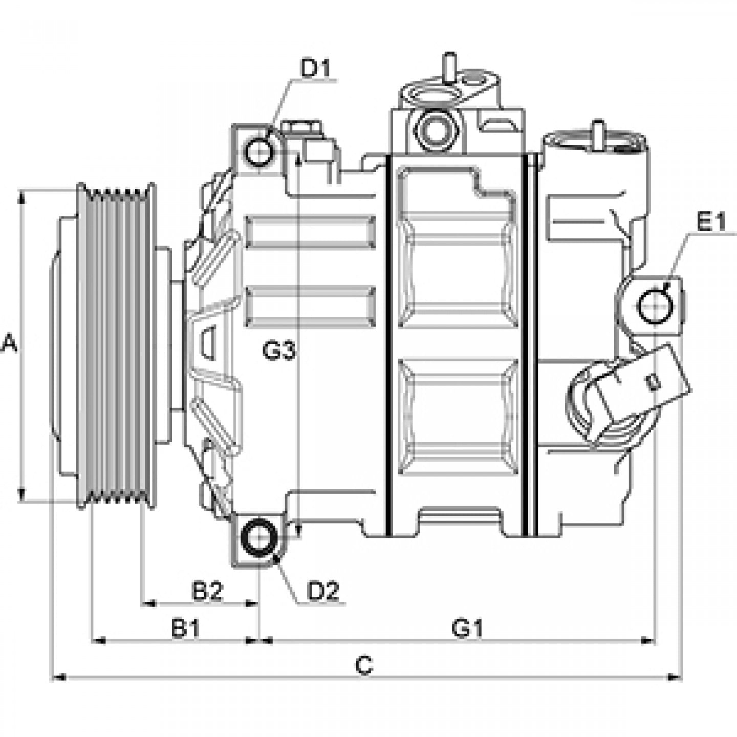 AC kompressor HC-Cargo 241395 - Eurodel.no