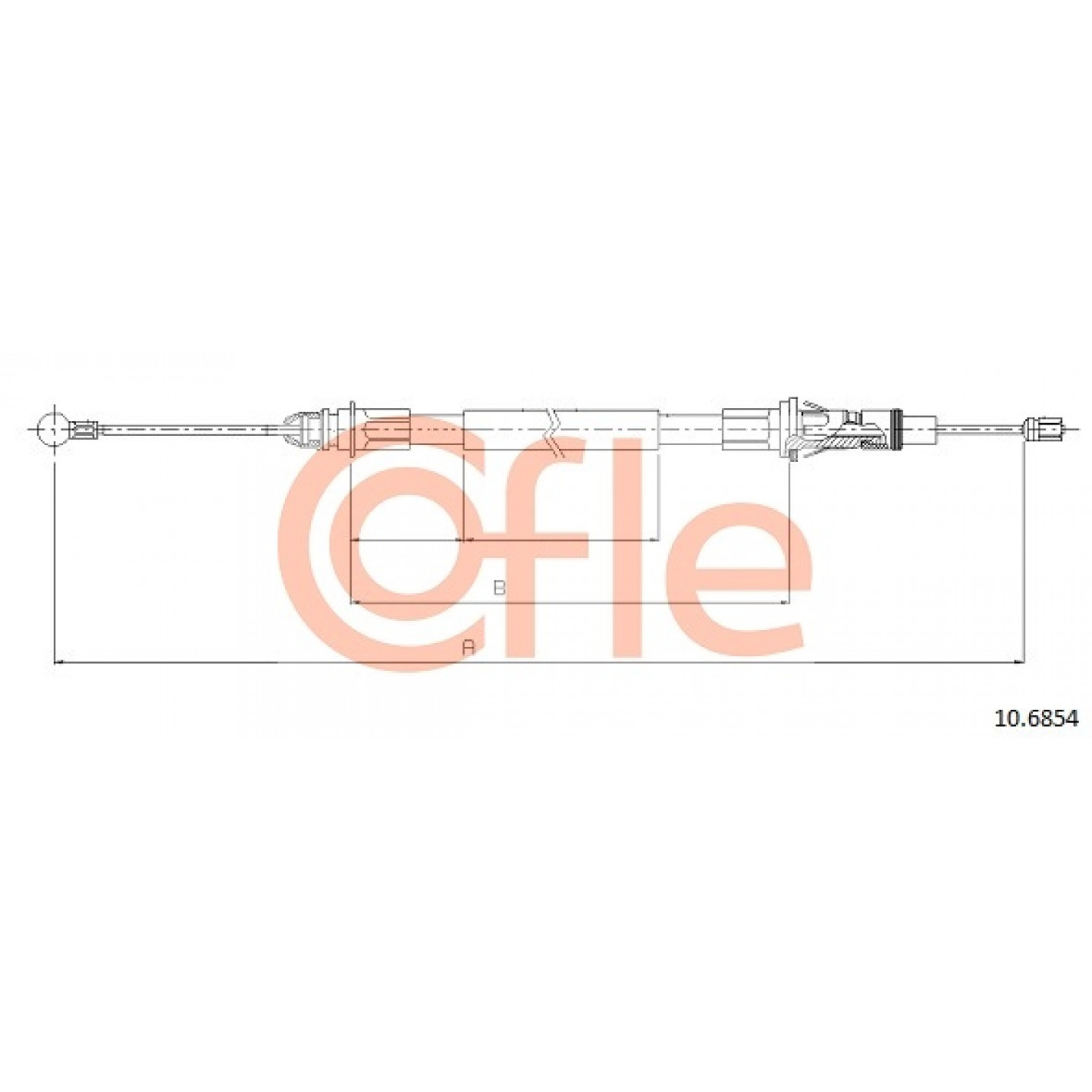 Cable Pull, parking brake COFLE 92.10.6854 - Trodo.com