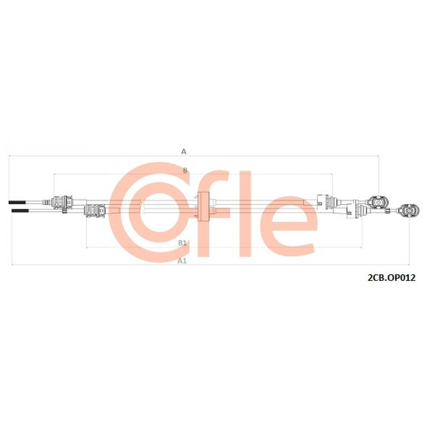 Cable Pull, manual transmission COFLE 92.2CB.OP012 - Trodo.com