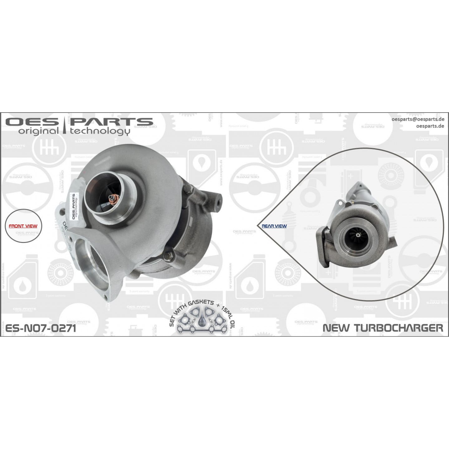 Turbocharger OES PARTS ES-N07-0271 - Trodo.com