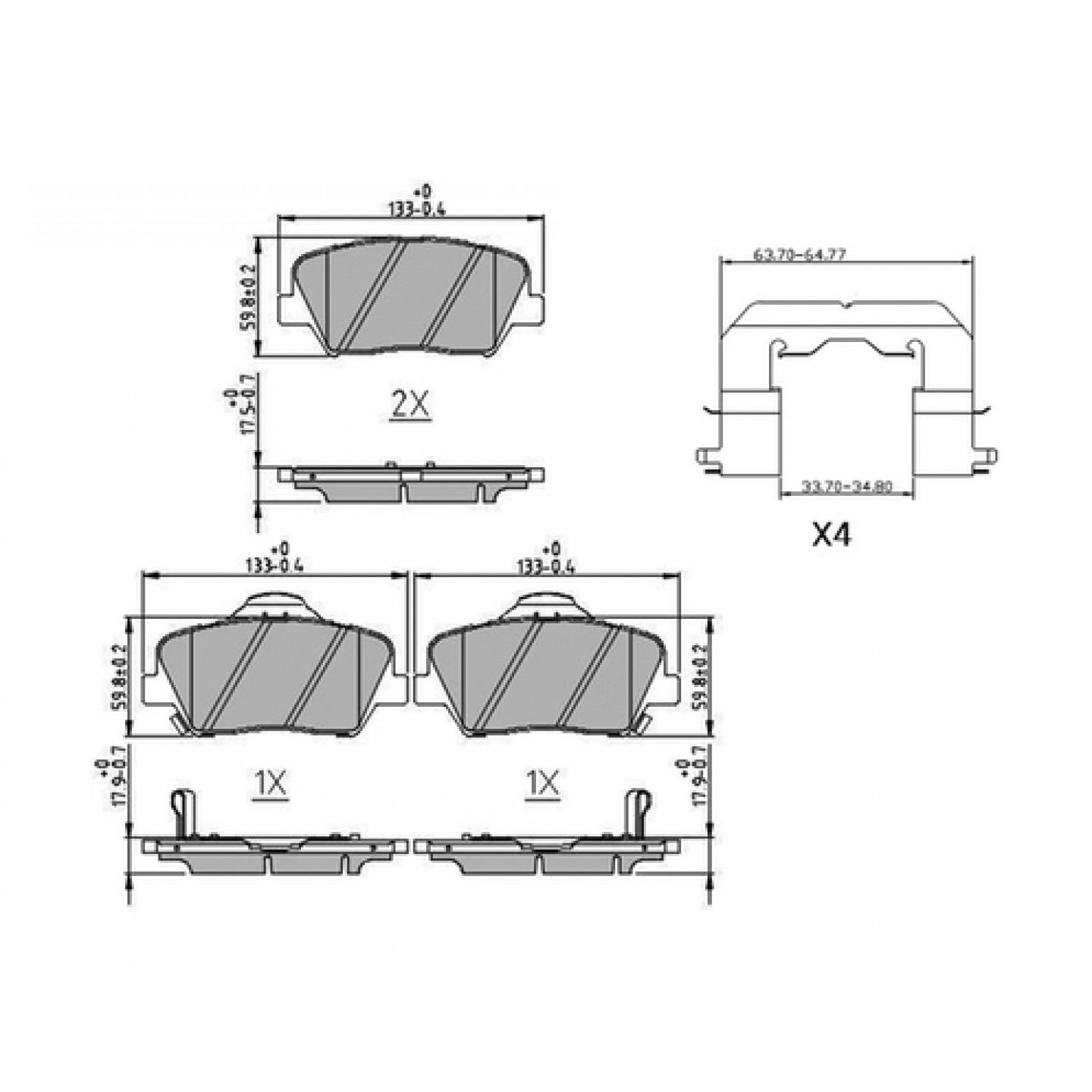 Brake Pad Set, disc brake FERODO FDB4396 - Trodo.com