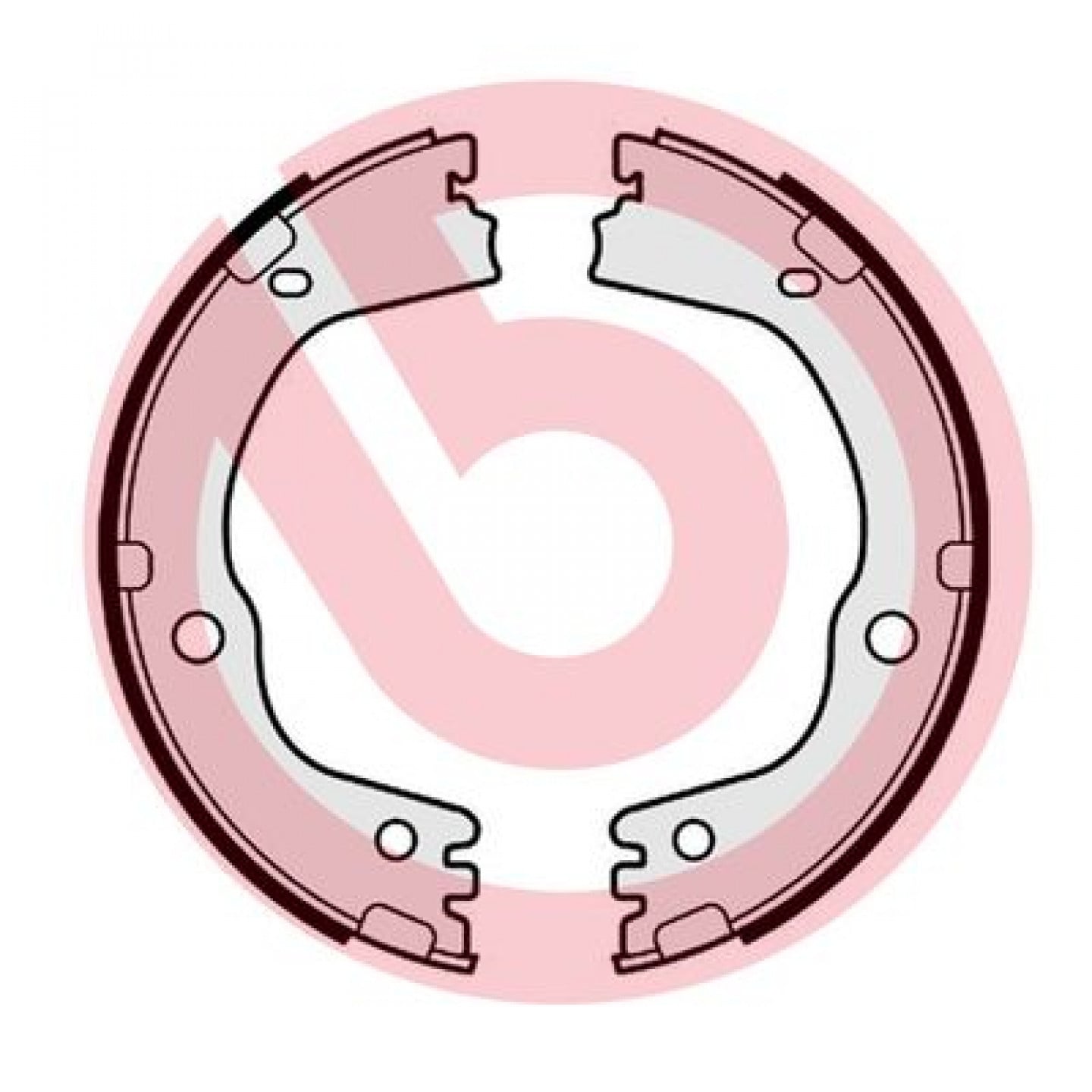 Brake Shoe Set, parking brake BREMBO S 30 543 - Trodo.com