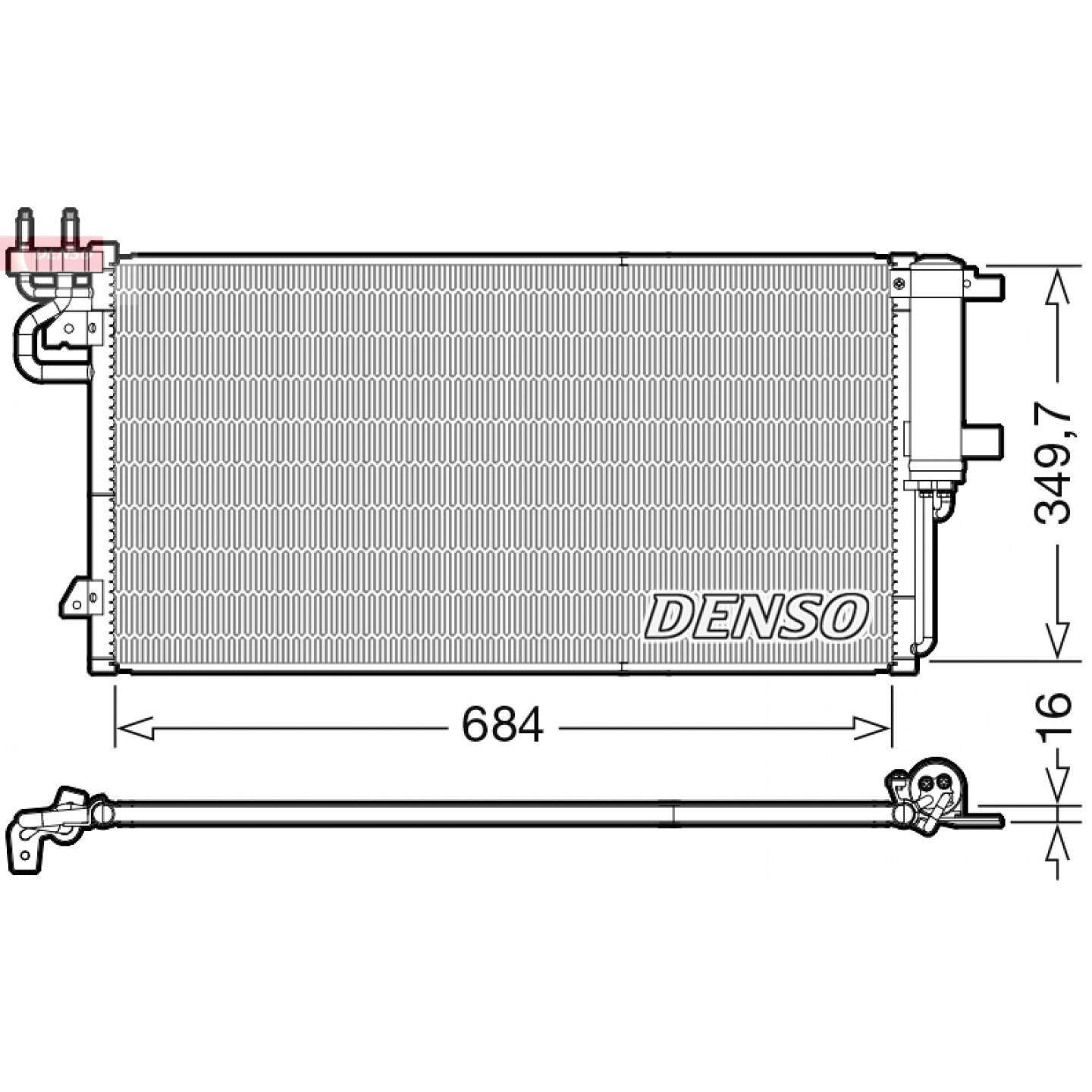 Condenser, air conditioning DENSO DCN10045 - Trodo.com