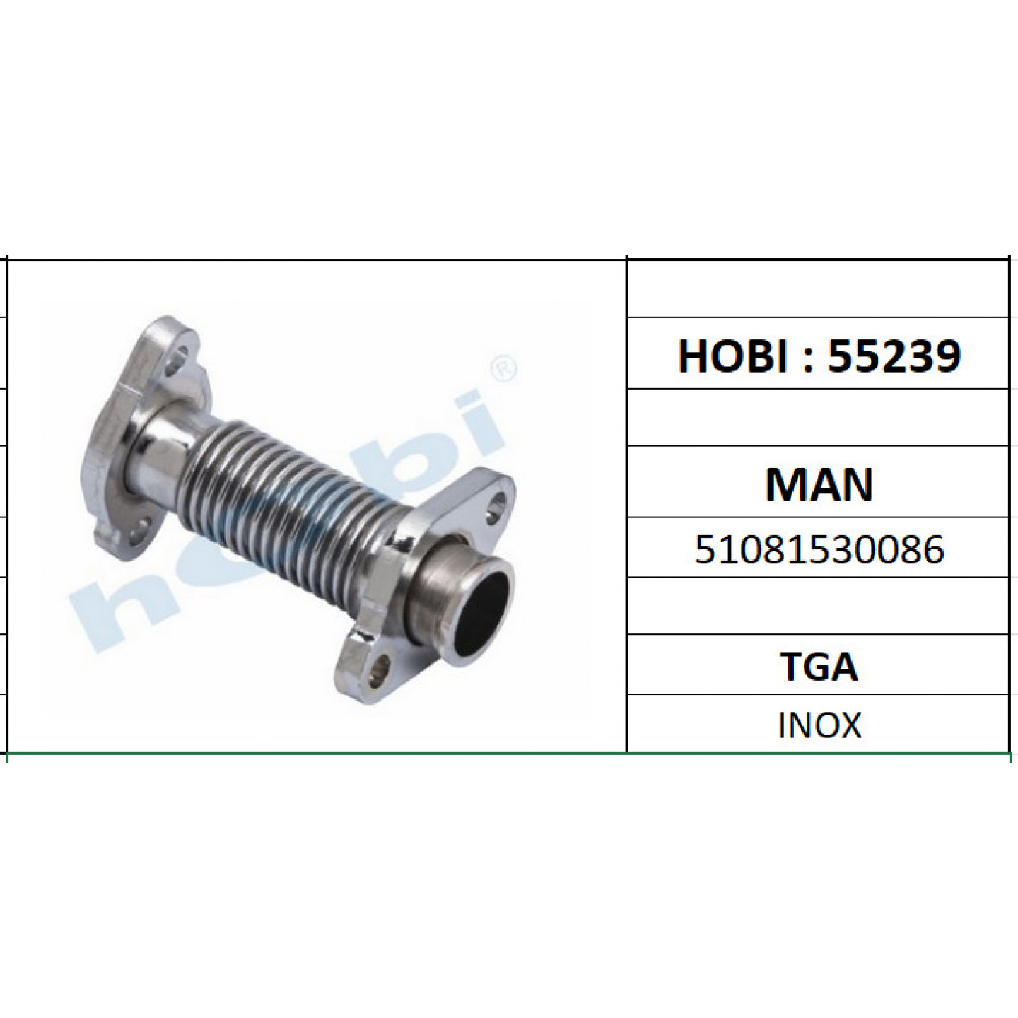 Pipe, EGR valve HOBI 55239 - Trodo.com