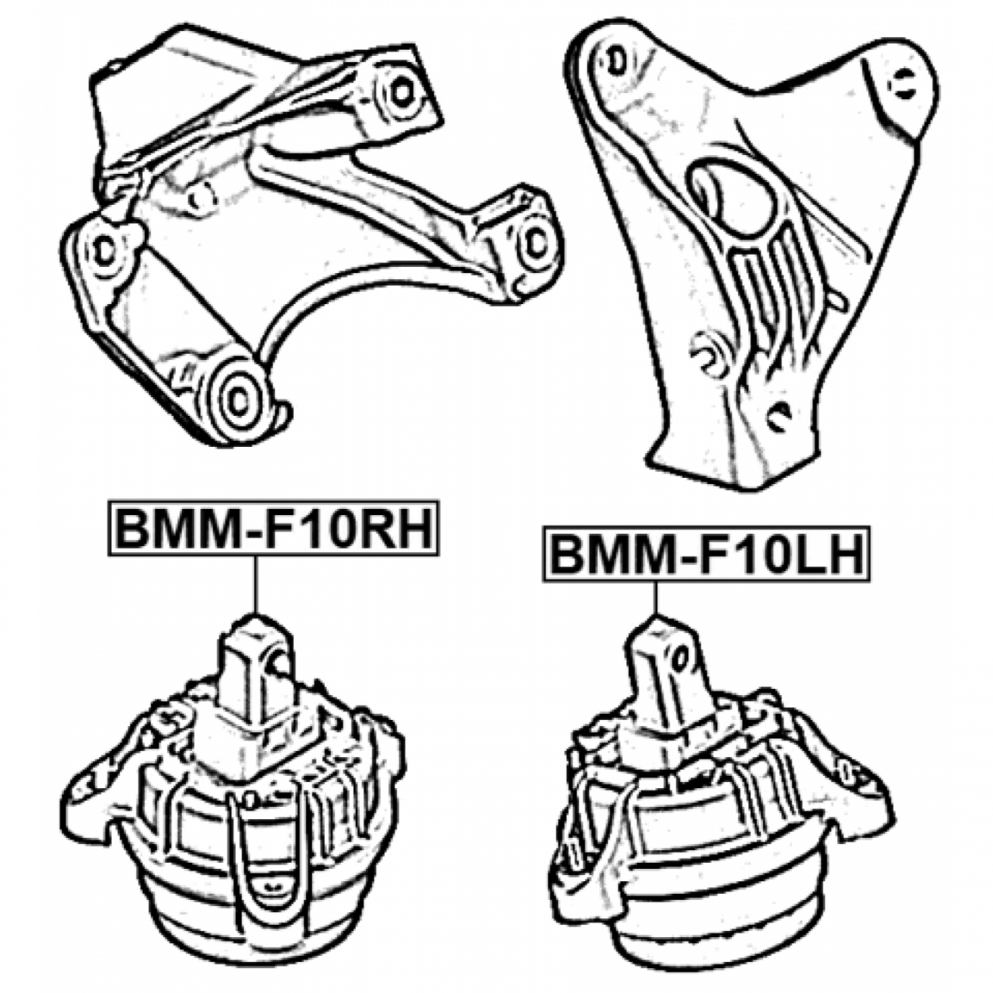 Mounting, engine FEBEST BMM-F10RH - Trodo.com