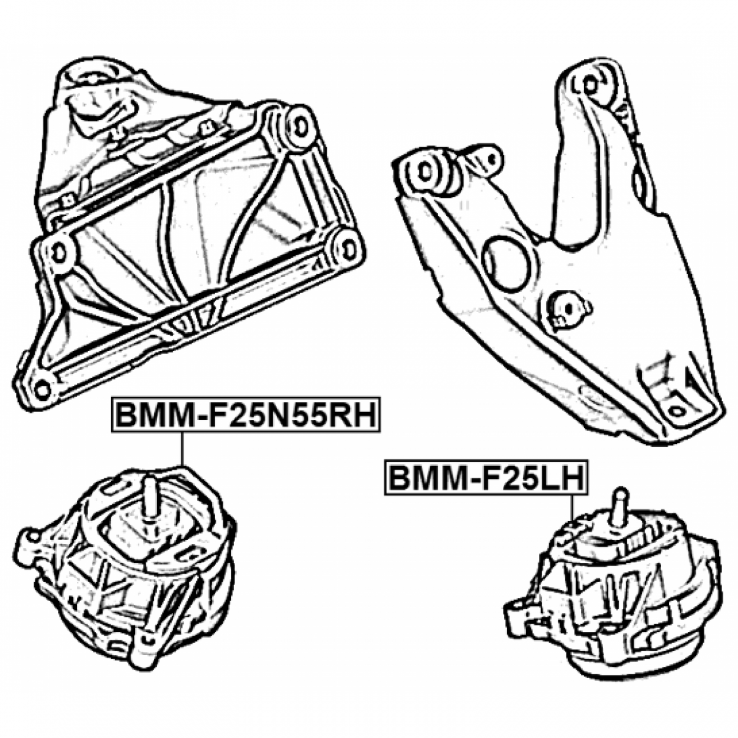 Mounting, engine FEBEST BMM-F25N55RH - Trodo.com