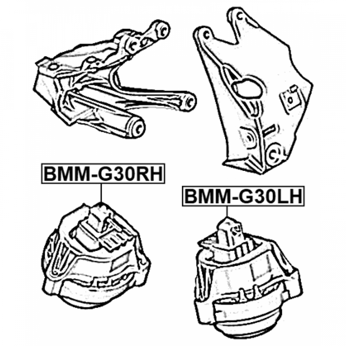 Mounting, engine FEBEST BMM-G30LH - Trodo.com