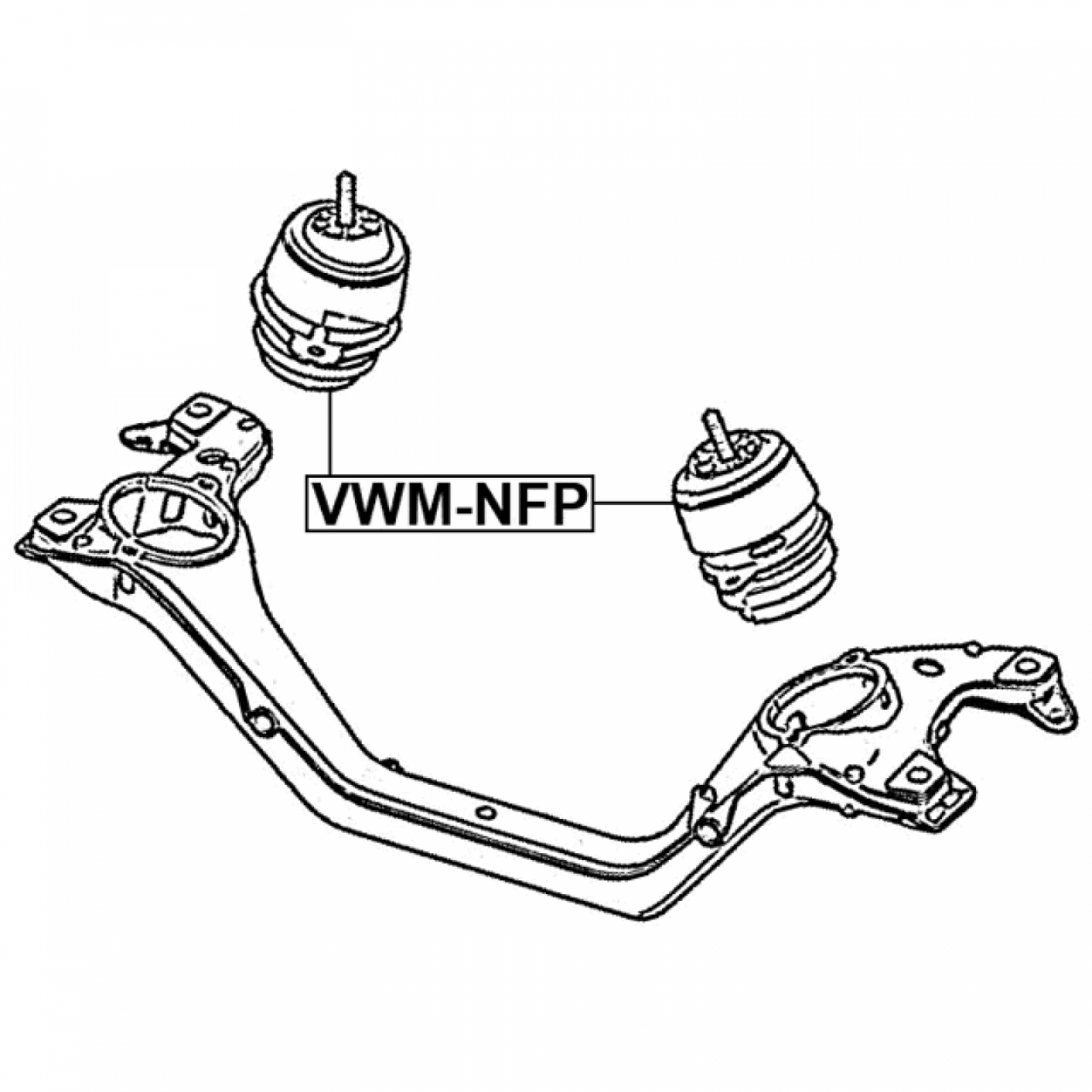 Mounting, engine FEBEST VWM-NFP - Trodo.com