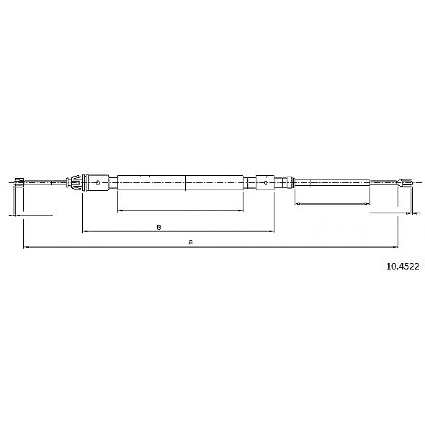 Cable Pull, parking brake METZGER 10.4522 - Trodo.com