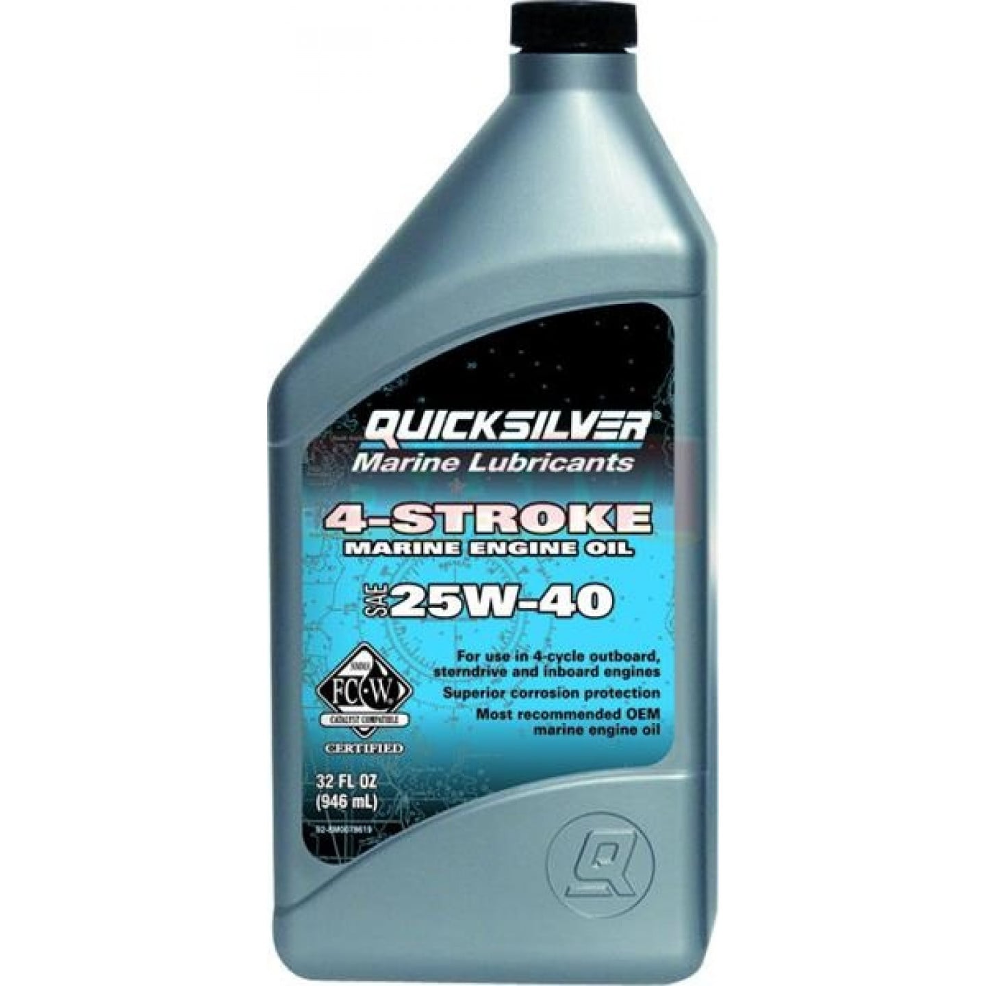 Huile moteur marine QUICKSILVER QUICKSILVER 25W40 1L Mineral - Trodo.fr