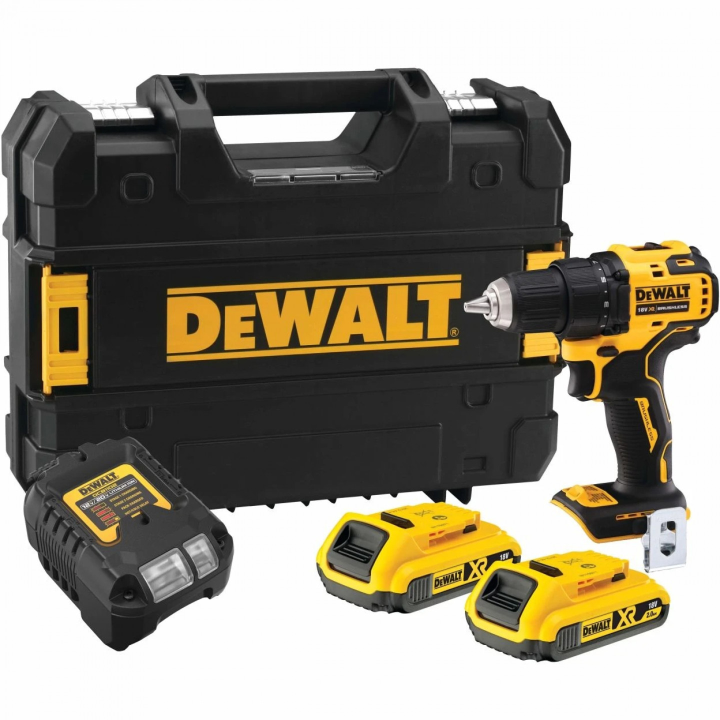 Akumulatora urbis DEWALT 18V Compact Drill Driver 2x2Ah - Trodo.lv