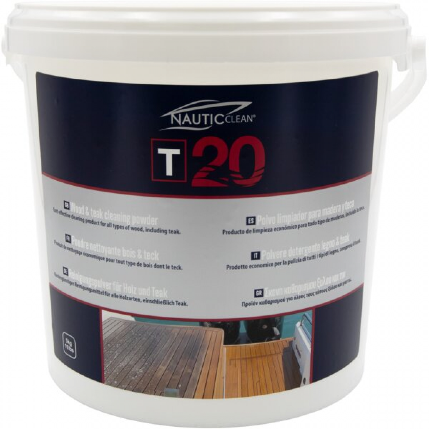 Teakrengöring NAUTIC CLEAN T20 Wood and Teak Cleaning Powder 5L - Trodo.se