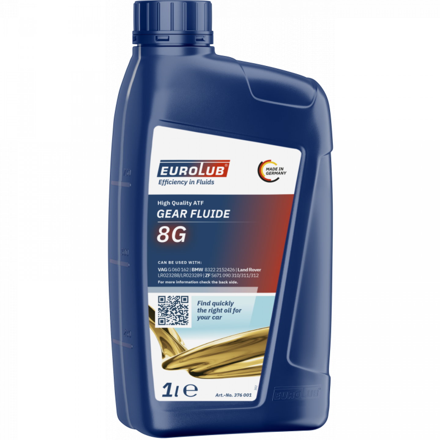 Automatic Transmission Oil EUROLUB Gear Fluide 8G 1L - Trodo.com