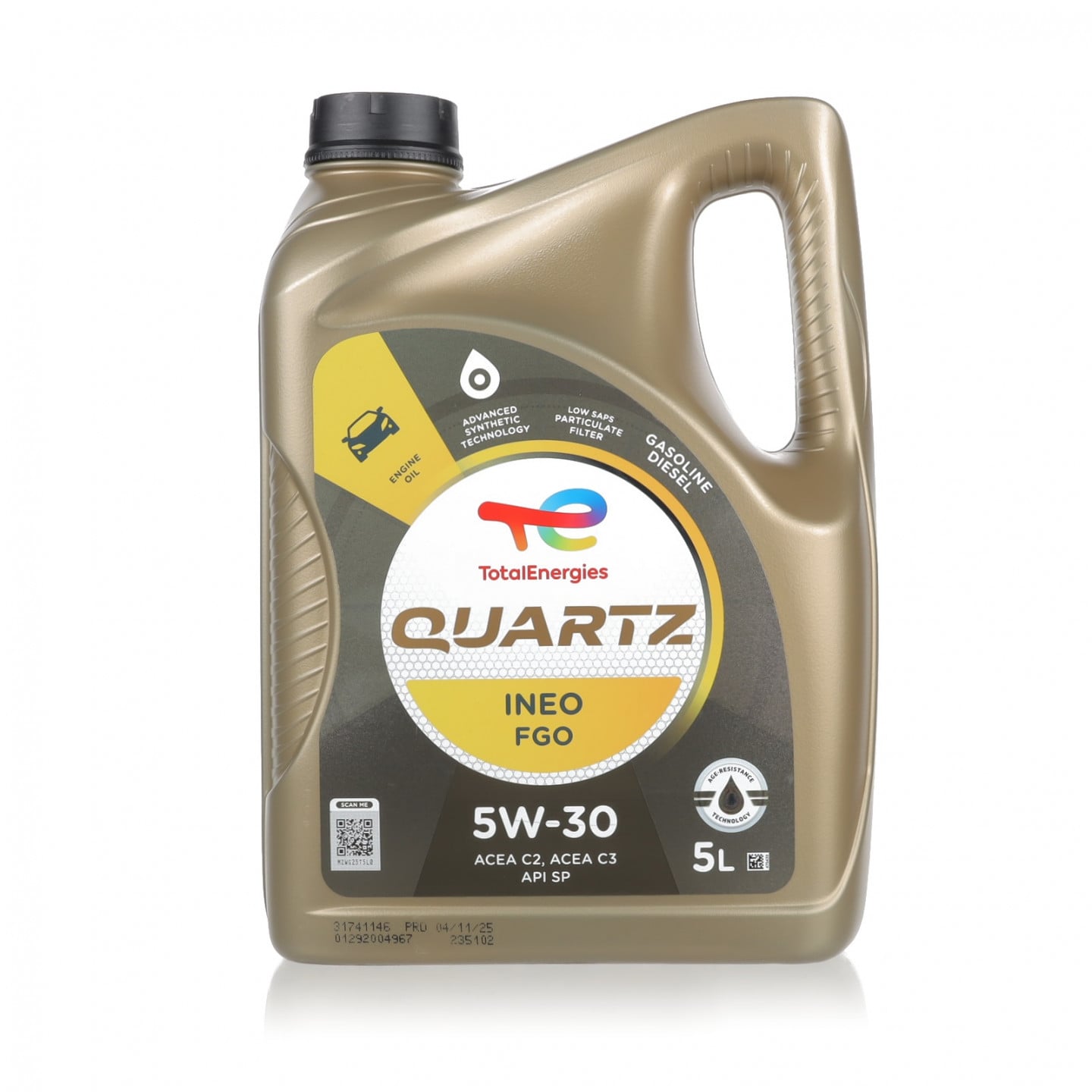 Engine Oil TOTAL 5W30 QUARTZ INEO FGO 5L - Trodo.com