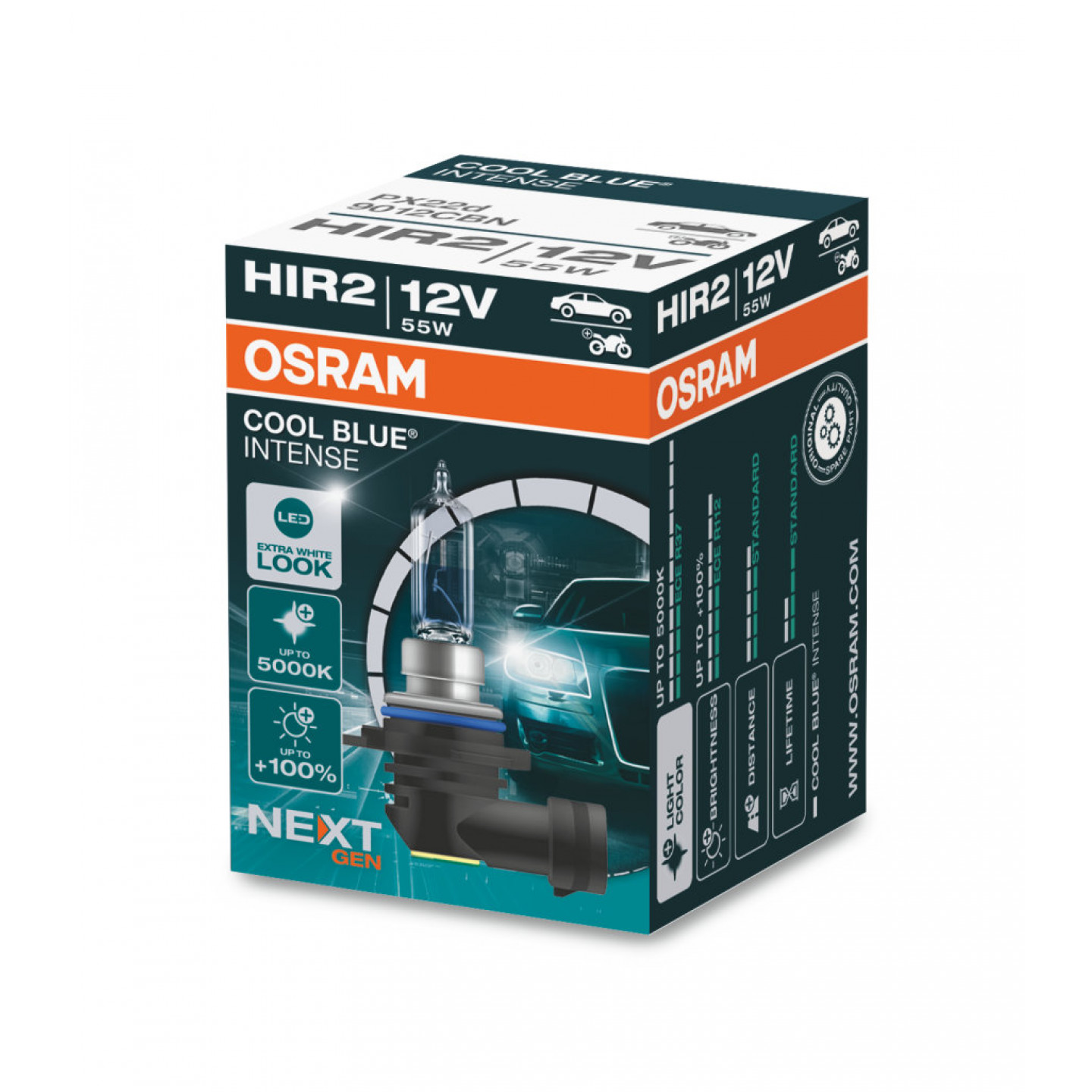 Halogen bulb OSRAM COOL BLUE INTENSE NEXT GEN 12V HIR2 55W - Trodo.com